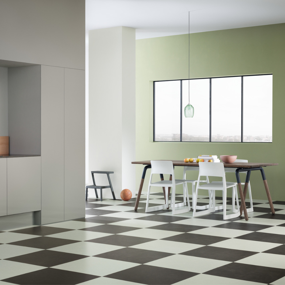 Black Hole Marmoleum Click Linoleum Flooring 30 x 30cm | Forbo