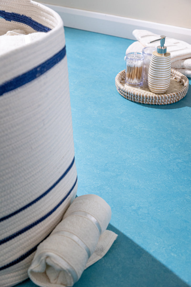 Laguna Blue Marmoleum Click Linoleum Flooring 30 x 30cm | Forbo